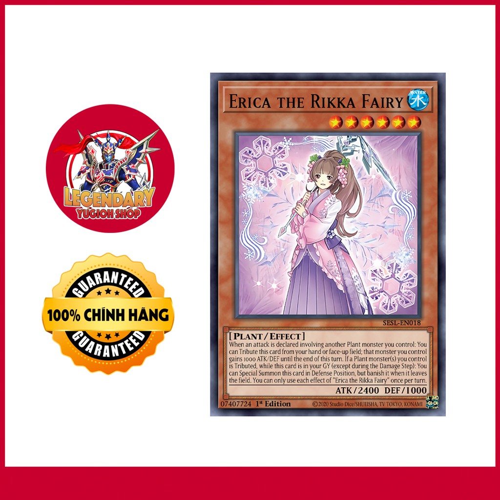 [Thẻ Bài Yugioh Chính Hãng] Erica the Rikka Fairy | Shopee Việt Nam
