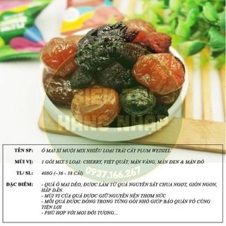 Ô mai xí muội mix nhiều loại trái cây Plum Weisiel 408g (omai ngon ...