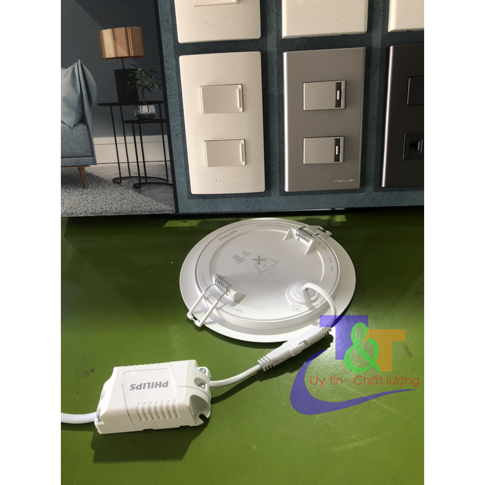 Đèn Downlight âm trần Led siêu mỏng Philips DL262 EC RD 9W Cắt lỗ : 125 ...
