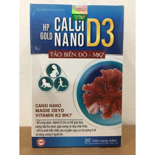 "Chính Hãng " Calci nano D3 tảo biển đỏ MK7 bổ sung canci cho xương (Lọ 30 viên) | Shopee Việt Nam