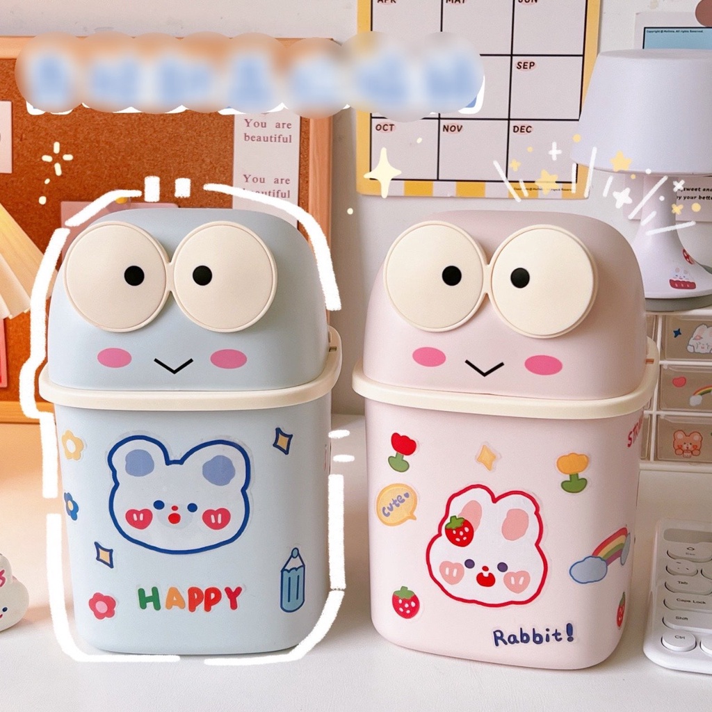 THÙNG/ HỘP CHÚ ẾCH ĐỰNG RÁC, STICKER, VẬT DỤNG, VĂN PHÒNG, HỌC TẬP, ĐỒ ...