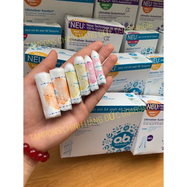Băng vệ sinh dạng ống Tampon OB ProComfort, Extra Protect đủ size ...