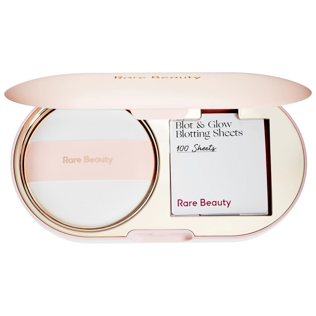 Rare Beauty - Set Bông Phấn và Giấy Thấm Dầu Rare Beauty Blot & Glow ...