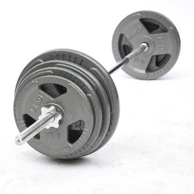 Combo 1 đòn đẩy tạ 1m5 và 40kg tạ gang (2/10kg,2/5kg,2/3kg,2/2kg ...