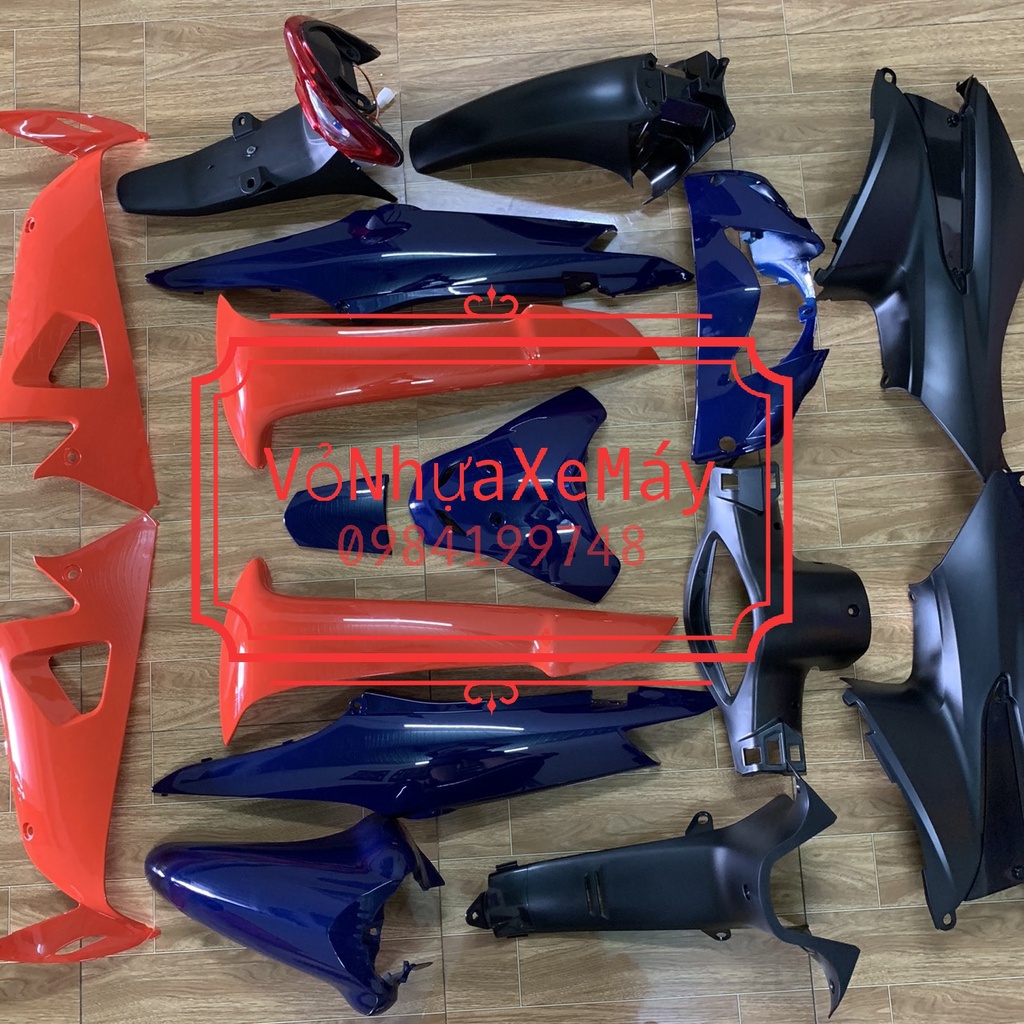 Bộ dàn áo -Vỏ nhựa xe Wave Alpha 100-Wave 50cc-Wave RS -REPSOL đời 2006 ...