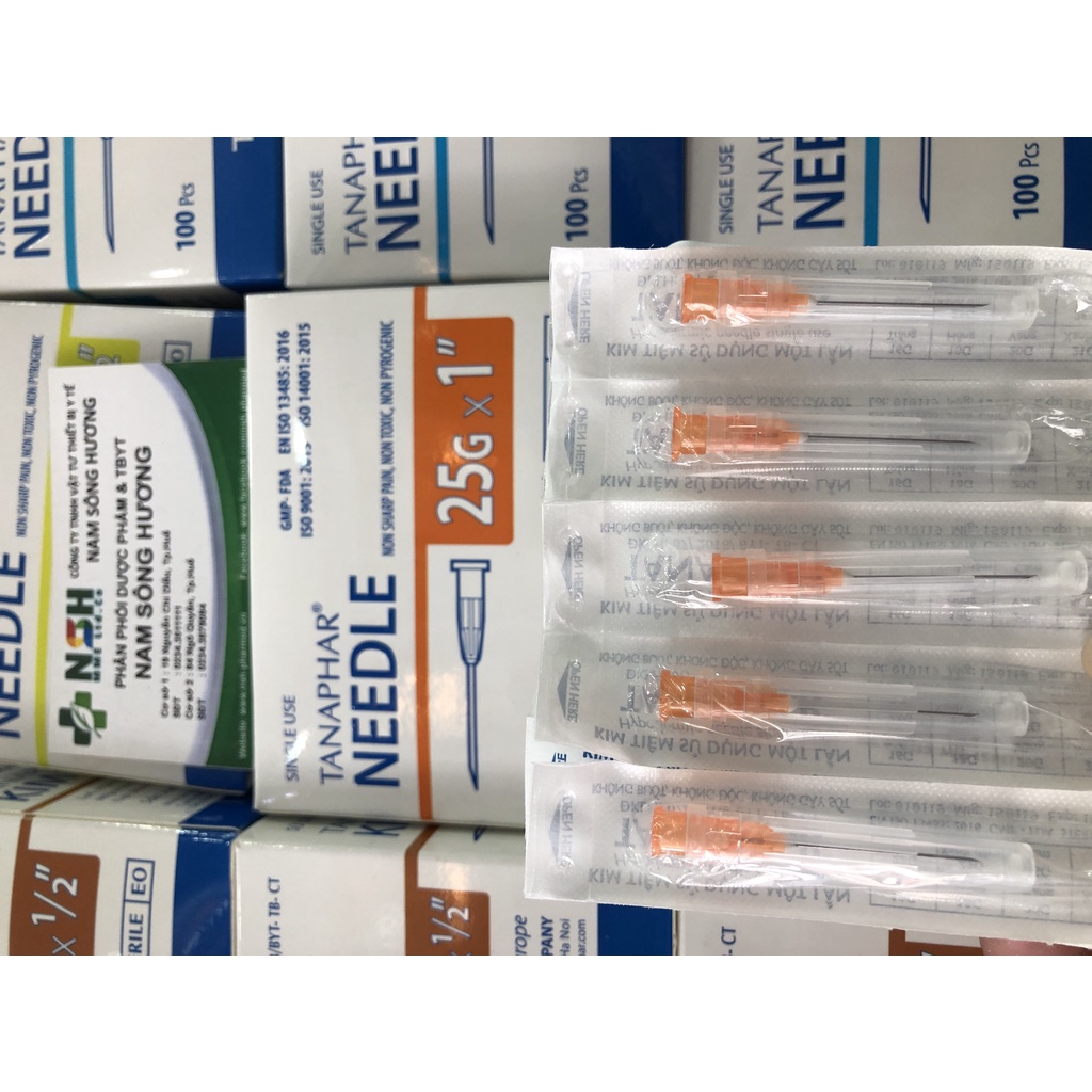 [LẺ 01 cây] Đầu kim tiêm vô trùng 18G 20G 23G 25G 26G TANAPHAR ĐẦU KIM TIÊM SẠC LẤY THUỐC 18G ...