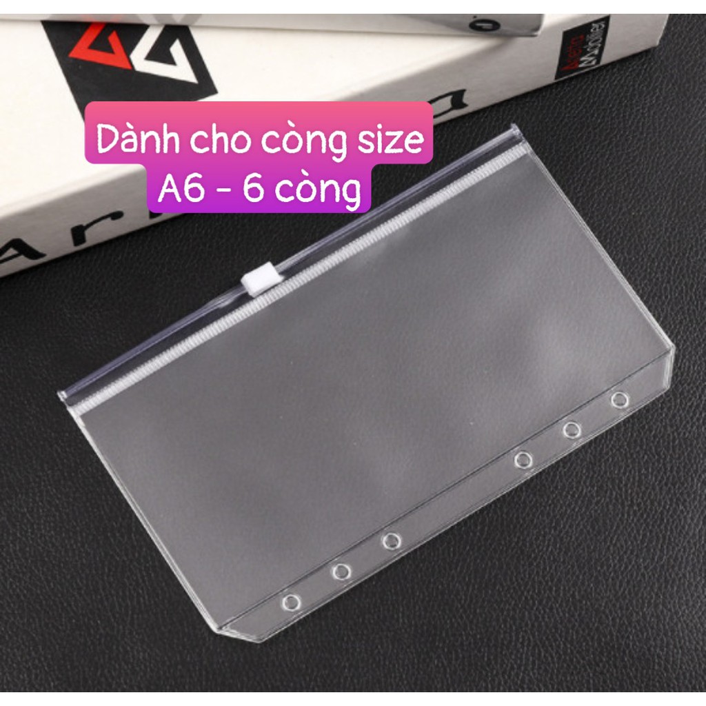 TÚI ZIP TRONG SUỐT CÁC SIZE A6/A5/B5/A4 dành cho bìa còng | Shopee Việt Nam