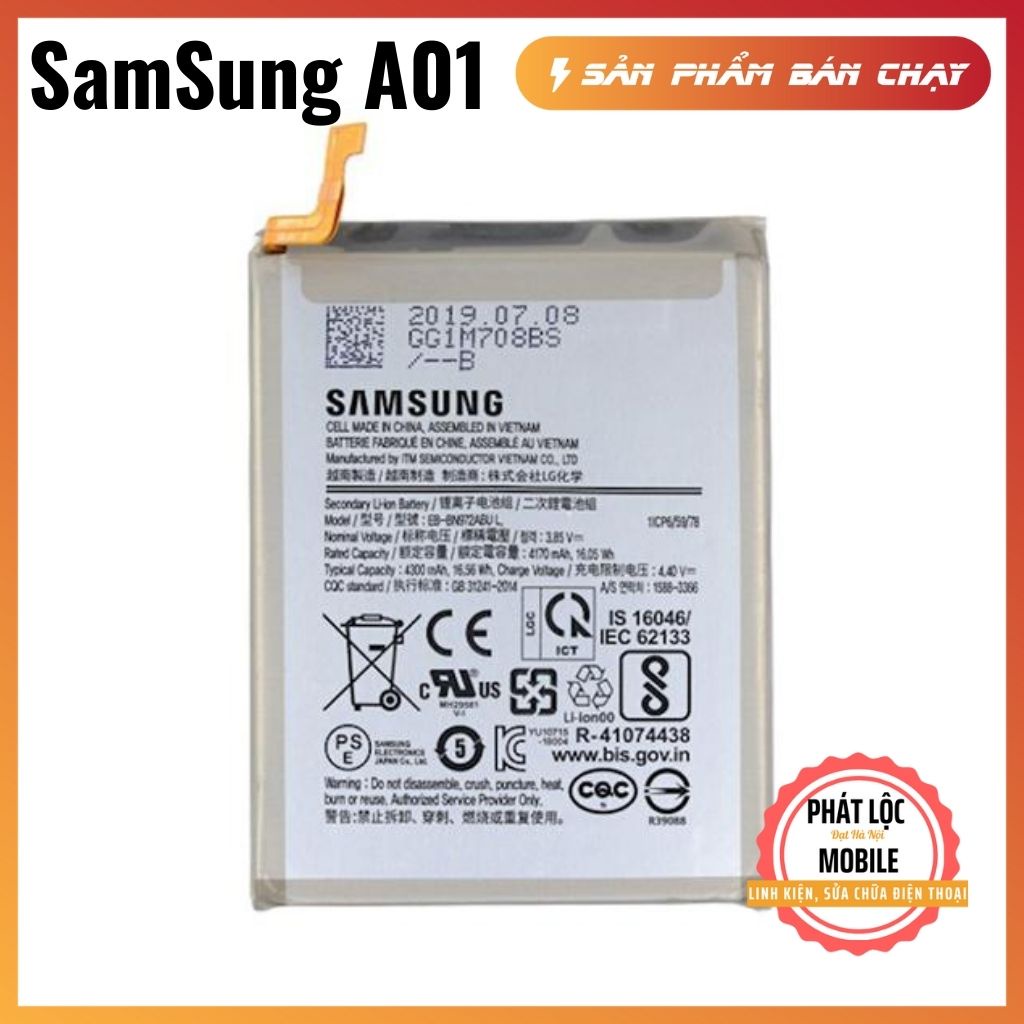 Pin Samsung A01 chính hãng, Dung lượng 3000mAh,Mã pin QL1695, Bảo hành ...
