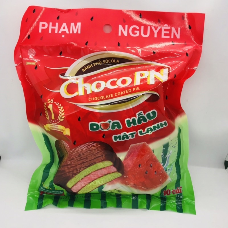 Bánh Choco PN Phạm Nguyên Dưa Hấu mát lạnh 10 cái x 17g | Shopee Việt Nam
