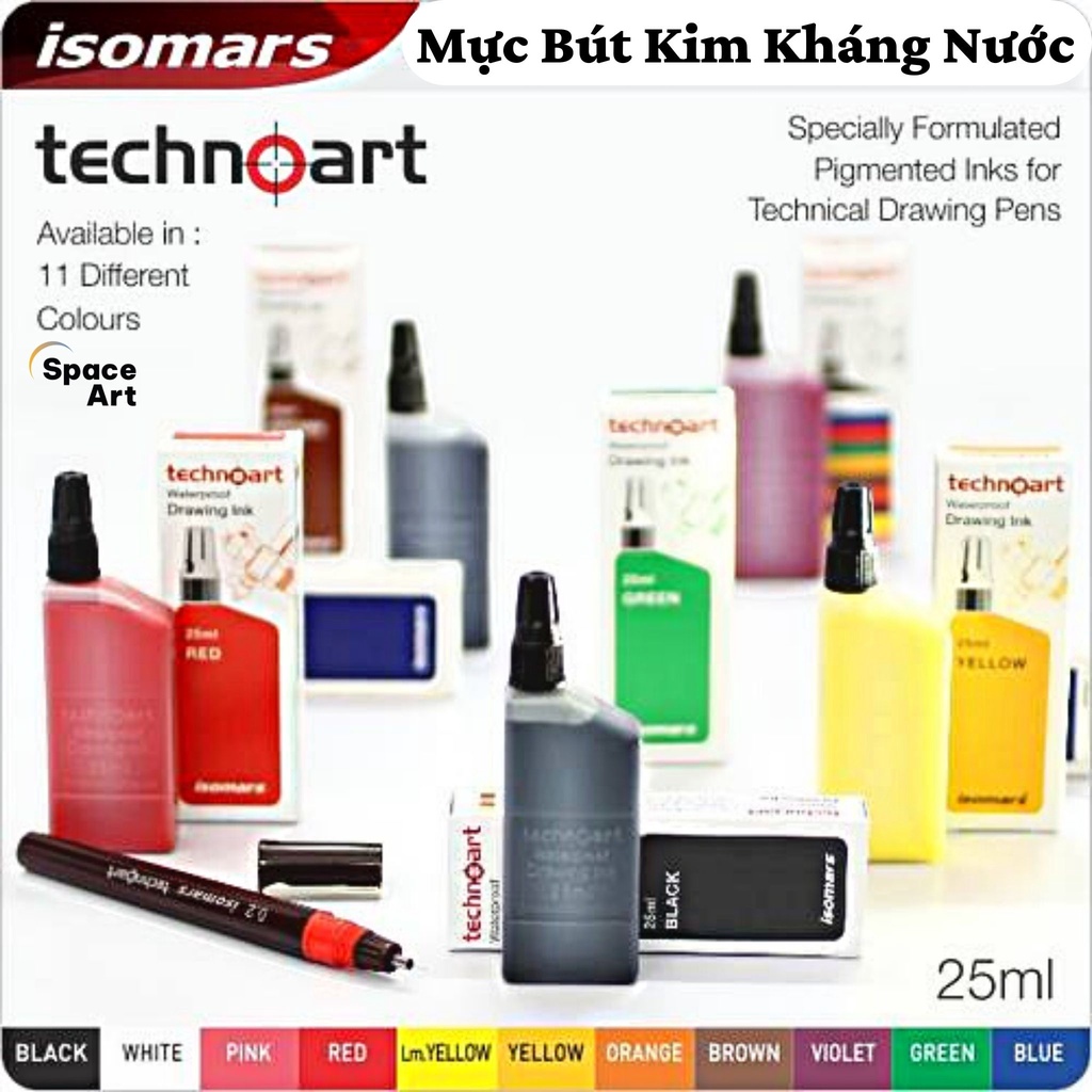 Mực Kỹ Thuật chuyên dụng Kháng Nước ISOMARS Technoart Waterproof ...