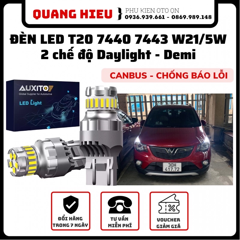 (BH 18Tháng) Đèn Led Auxito T20 7440 7443 canbus, 2 chế độ Daylight ...