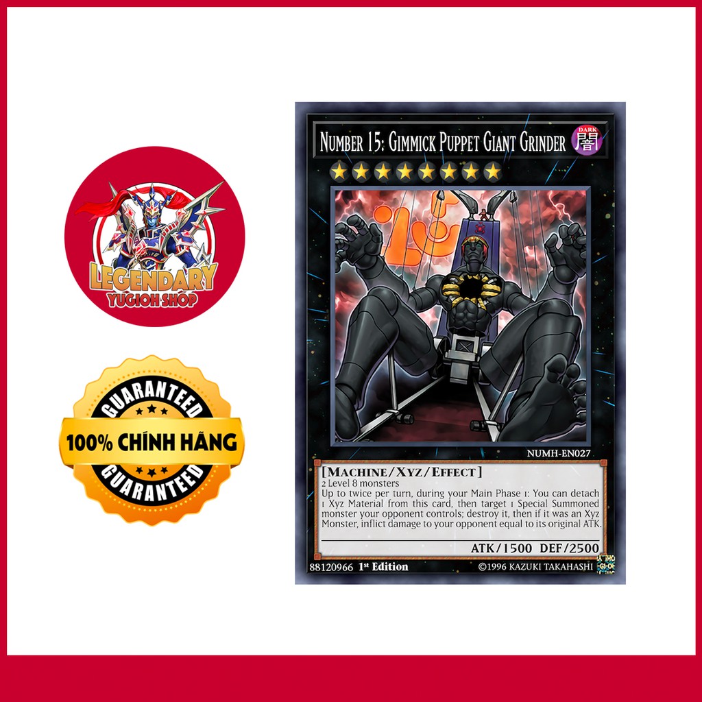 [EN][Thẻ Bài Yugioh Chính Hãng] Number 15: Gimmick Puppet Giant Grinder | Shopee Việt Nam