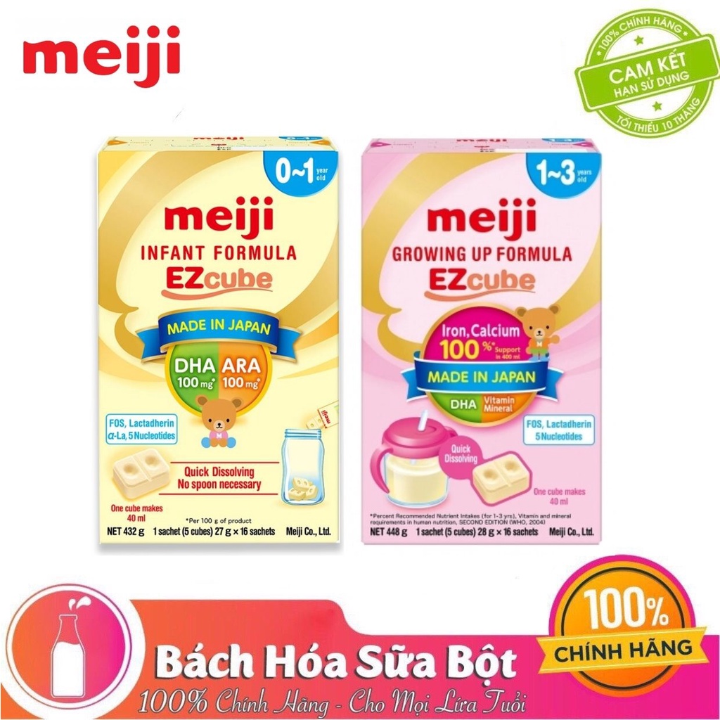 [Chính hãng] Sữa Meiji Dạng Thanh 0-1 và 1-3 (1 hộp/ 16 thanh) | Shopee Việt Nam