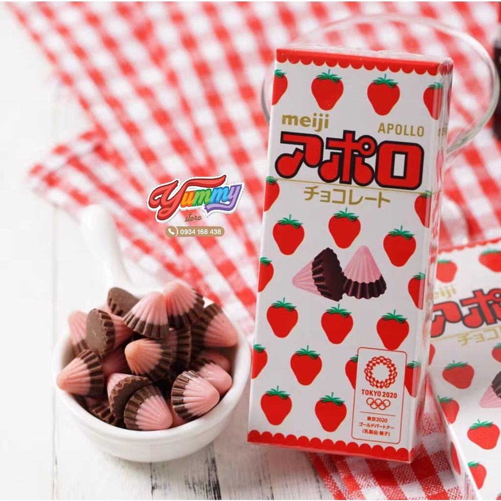 Socola Dâu Apollo Meiji Nhật Bản | Shopee Việt Nam