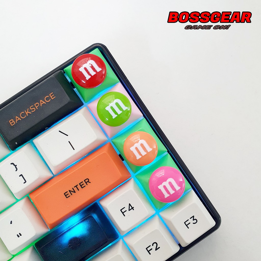 Keycap Lẻ hình bánh Kẹo M&M cực đẹp và dễ thương ( keycap resin độc lạ ...