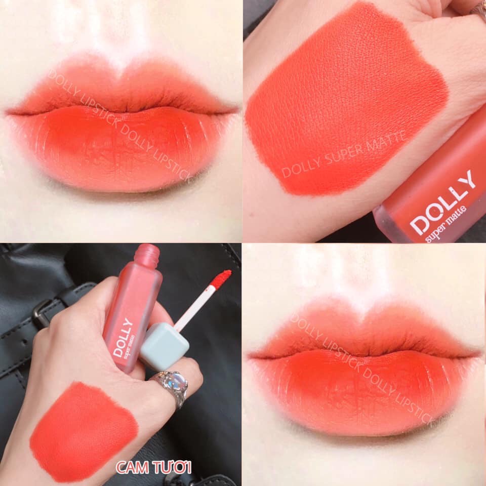 Son kem lì Dolly Super matte, không chì, lâu trôi [HỒNG DOLLY] | Shopee ...