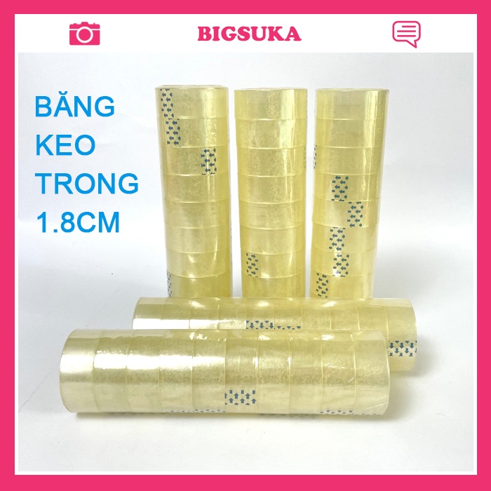 Băng keo trong 1.8cm văn phòng - Độ dính 45mic BIGSUKA | Shopee Việt Nam
