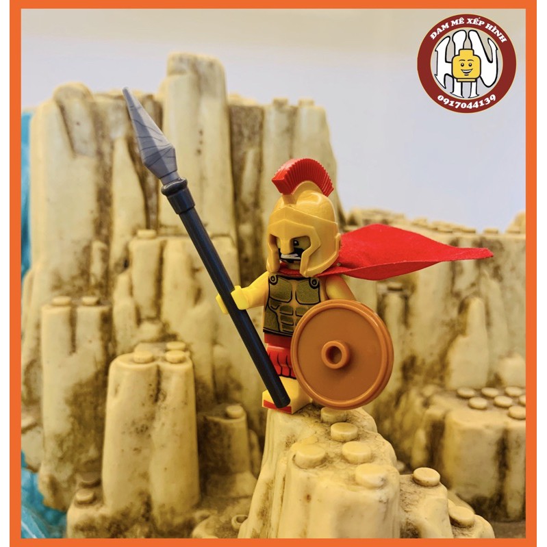 Đồ chơi xếp hình - Mô hình minifigure - Lính Sparta - Hy Lạp cổ đại ...