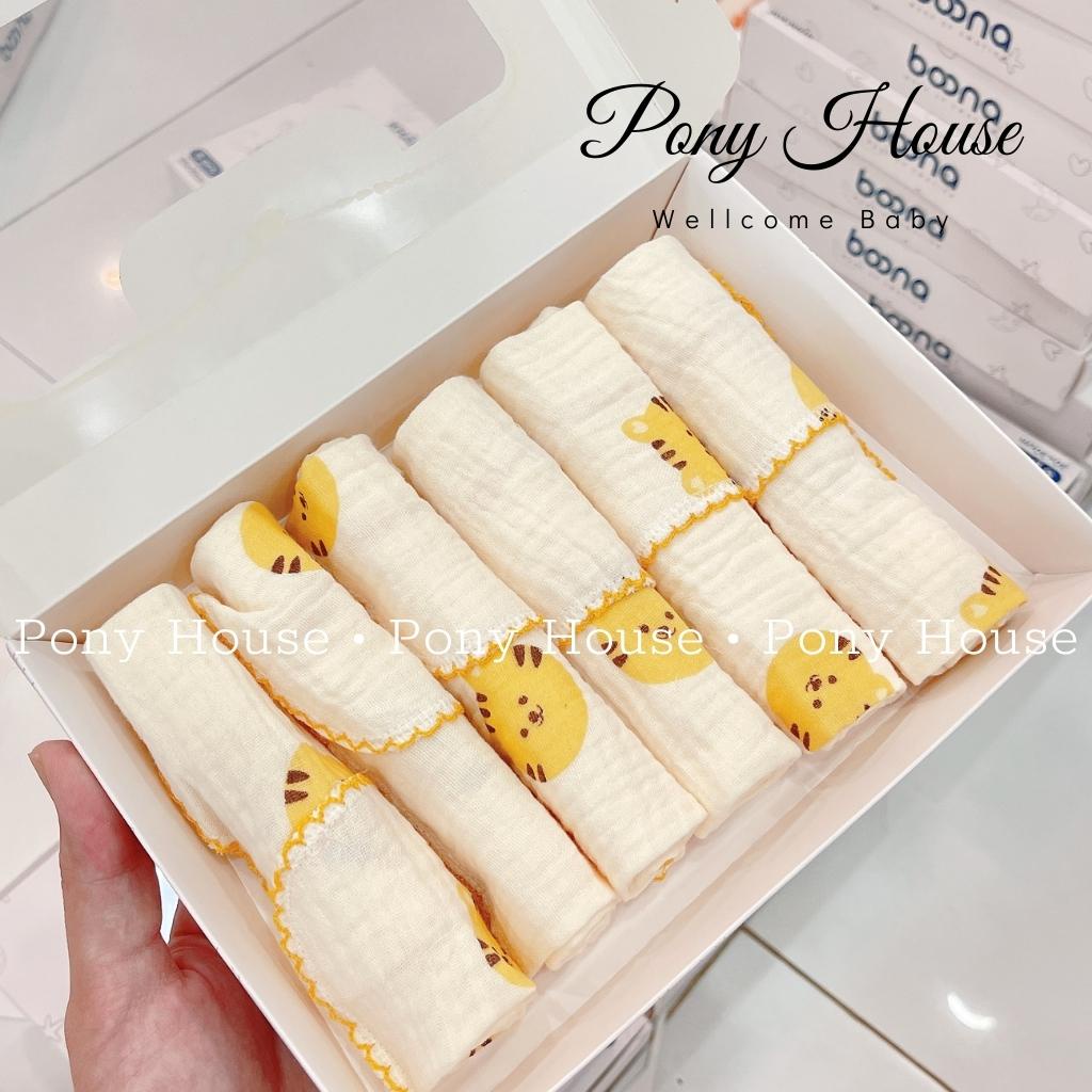 Khăn Sữa Boona - Set 6 Khăn Xô Muslin Siêu Mềm, Mịn Rửa Mặt, Tắm Cho Bé Sơ Sinh | Shopee Việt Nam