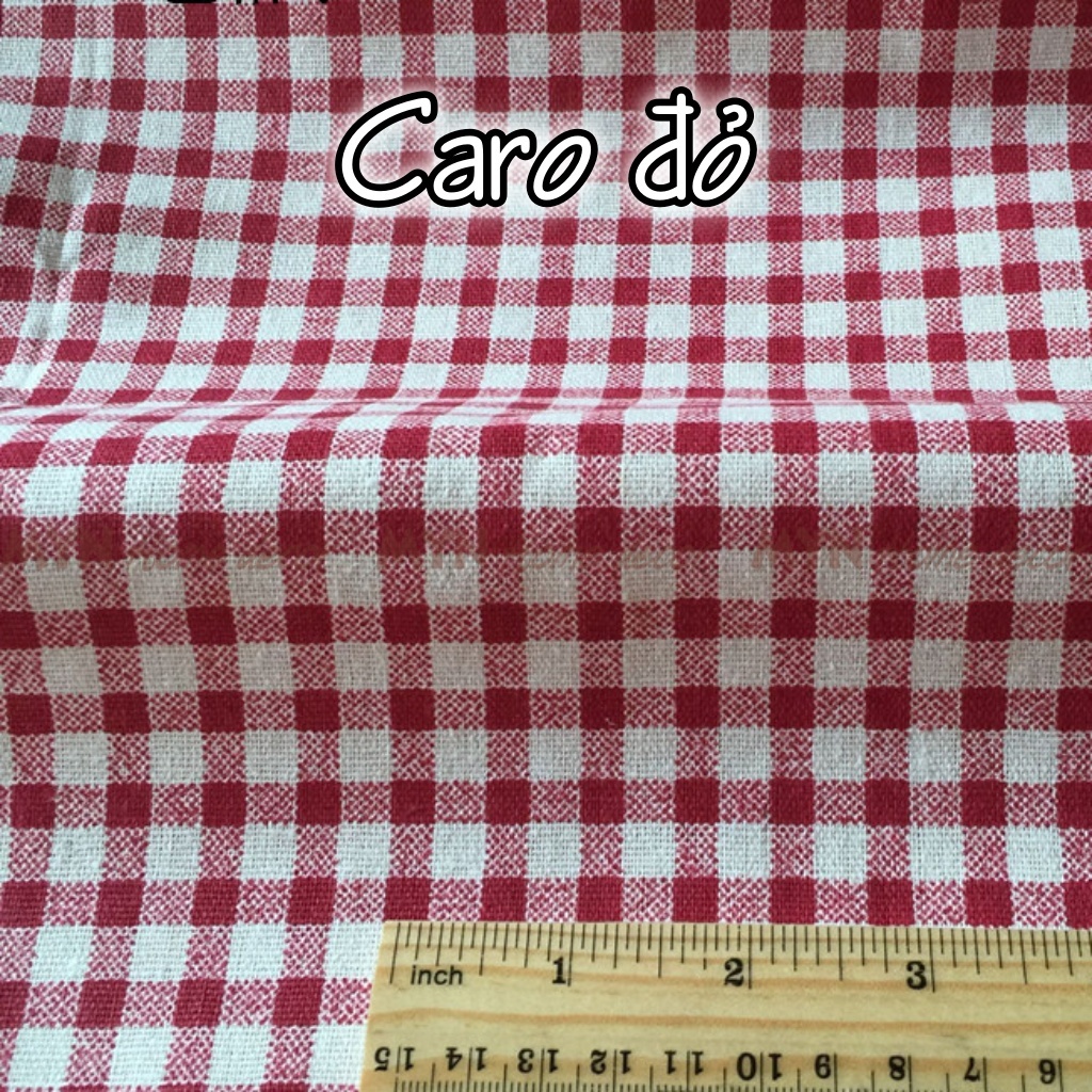 Khăn trải bàn kẻ caro vải bố canvas CHƯA MAY VIỀN, vải phông nền chụp ...