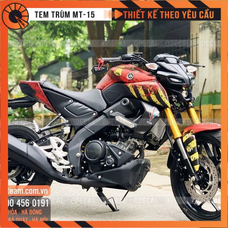 Tem trùm MT15 Warning đỏ vàng decal 3 lớp thiết kế theo yêu cầu ...