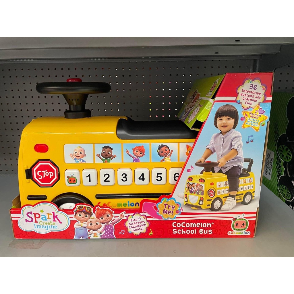 XE CHÒI CHÂN PHÁT NHẠC SPARK CREATE IMAGINE COCOMELON SCHOOL BUS | Shopee Việt Nam