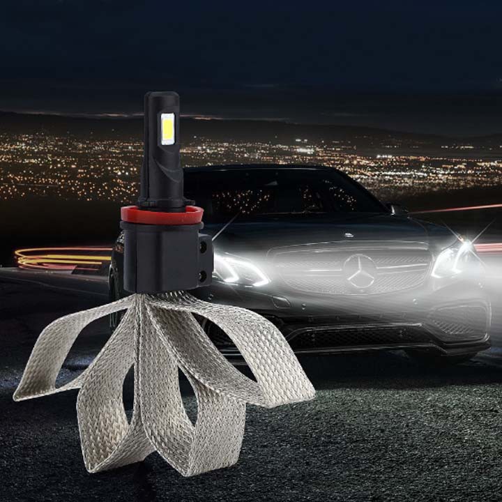 Bộ 2 bóng đèn led S7 Headlight tản nhiệt sợi nhôm chân H4 cho ô tô ...