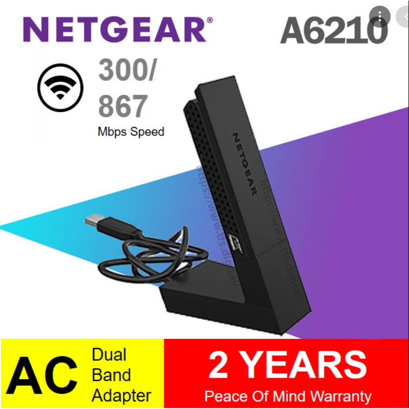 usb thu wifi Netgear A6210 AC1200M USB3.0 băng tần kép ( Chính Hãng) | Shopee Việt Nam