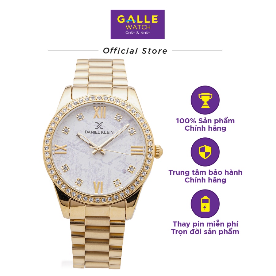 Đồng hồ nữ dây thép không gỉ Daniel Klein DK.1.12541.2 chống nước, mặt ...
