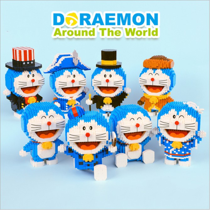 [ FSS02FEB giảm20% ] Lego Doremon anime tuổi thơ 6 mô hình Doraemon ...