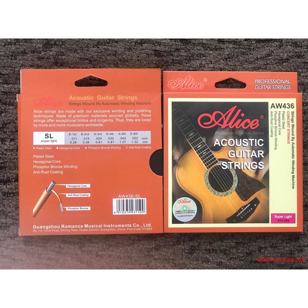 Dây đàn guitar Acoustic Alice AW436 (Chính Hãng) | Shopee Việt Nam