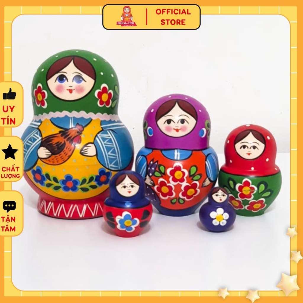 Búp bê Nga Matryoshka B66 bộ 5 con cao 15 cm | Shopee Việt Nam