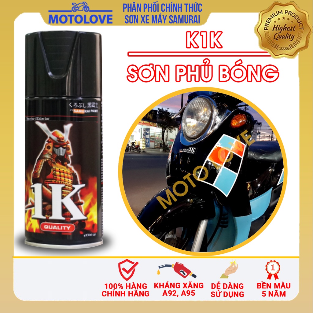 Sơn xịt Samurai bóng - K1K (không màu) (300 ml) nhập khẩu từ Malaysia ...