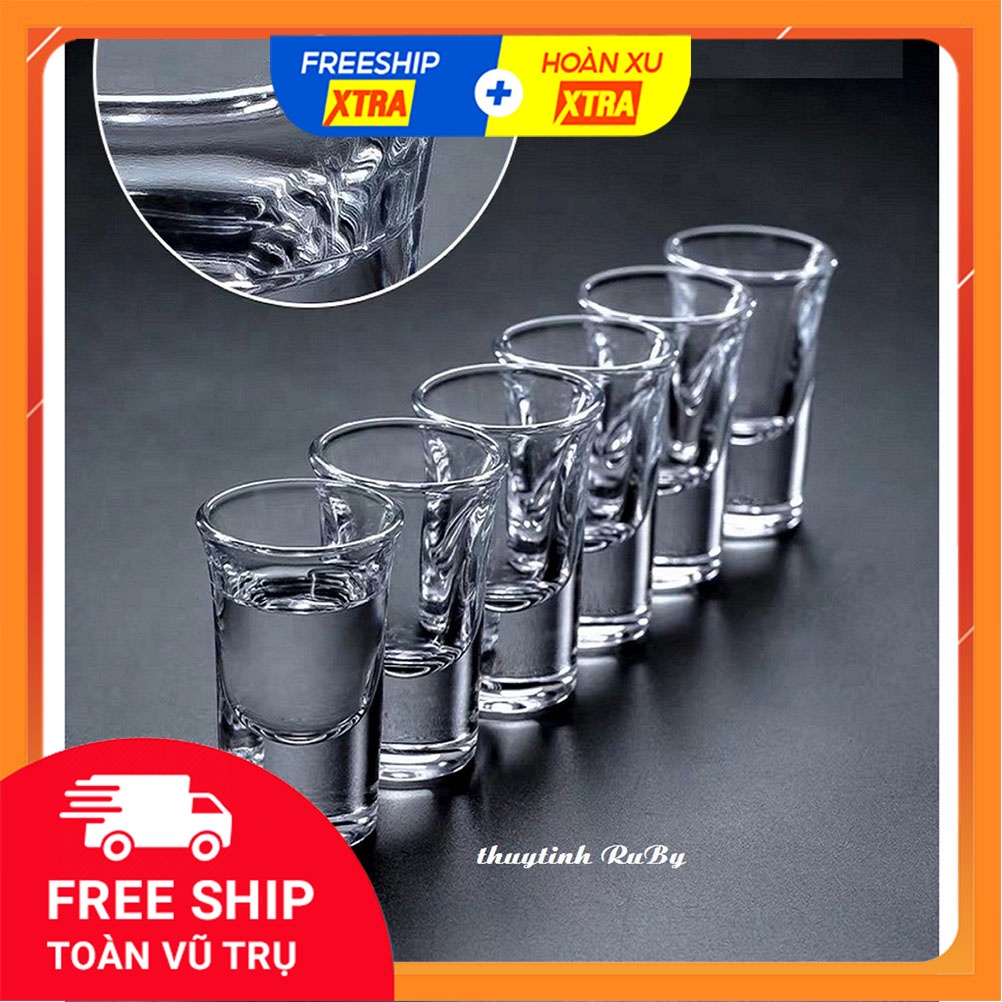 [Bộ 6 ly] Ly Uống Rượu Thủy Tinh Cao Cấp - Tinh Tế - Trong suốt - Ly uống rươu soju- Ly uống ...