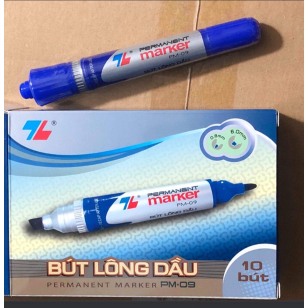 Bút lông dầu 2 đầu Thiên Long PM 09 - 3 Màu XANH-ĐỎ-ĐEN | Shopee Việt Nam
