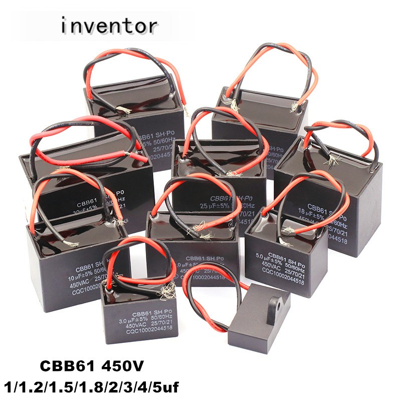 Cbb61 450V 0.8UF 1UF 1.2UF 1.5UF 1.8UF 2UF 2.2UF 2.5UF 2.7UF 3UF 3.5UF ...