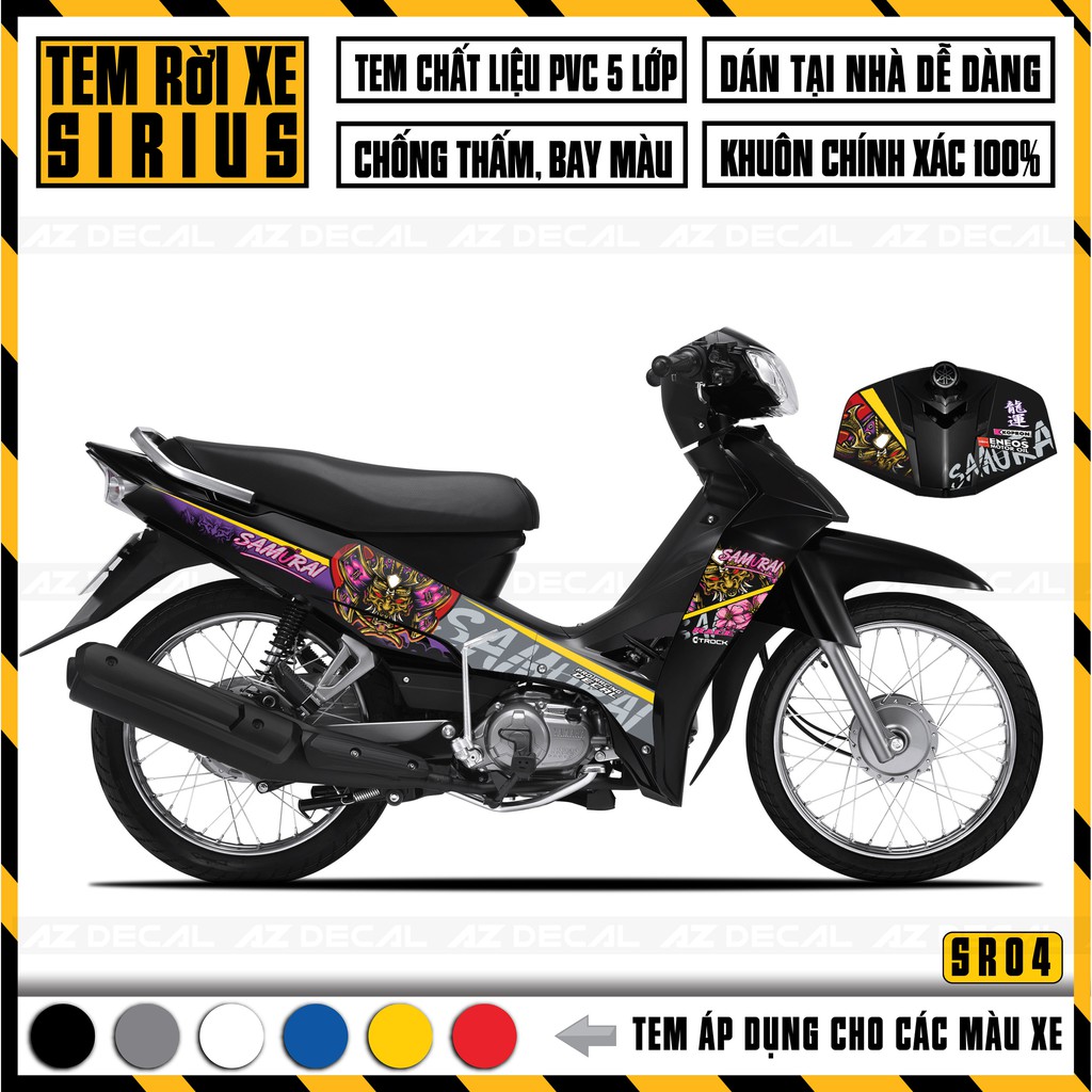 Decal Chế Xe Sirius RC Samurai | SR04 | Tem Rời PVC Chống Nước, Áp Dụng ...