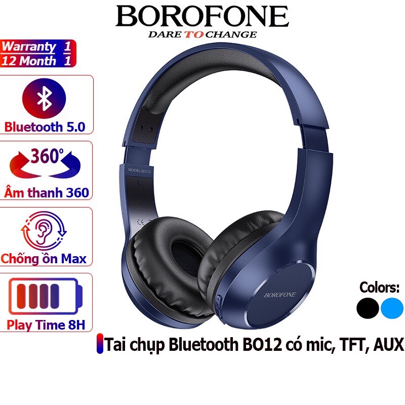 Tai nghe chụp tai không dây BOROFONE BO12 chống ồn nghe nhạc 8 tiếng ...