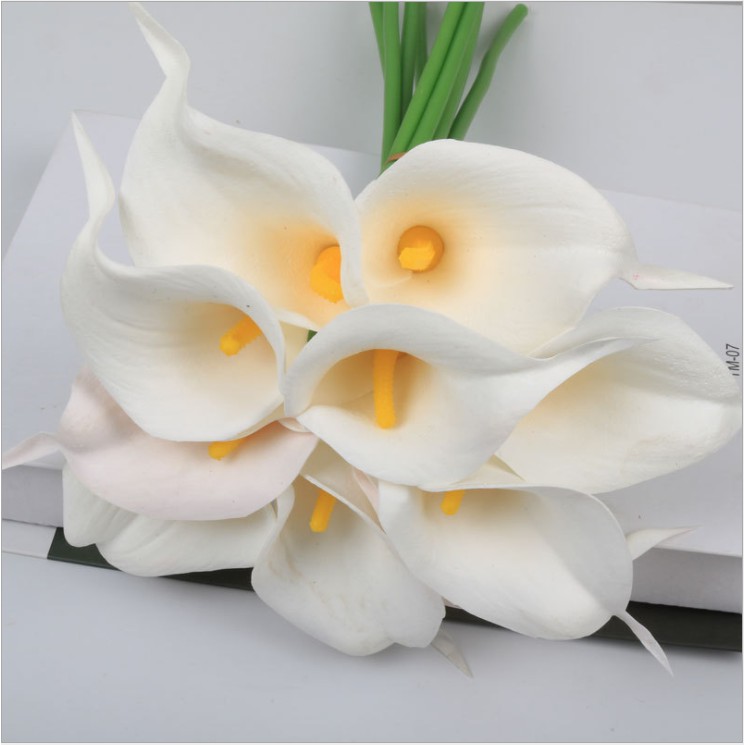 Hoa giả - Hoa RUM CALLA LILY cao su giả như thật cao cấp làm hoa cưới ...
