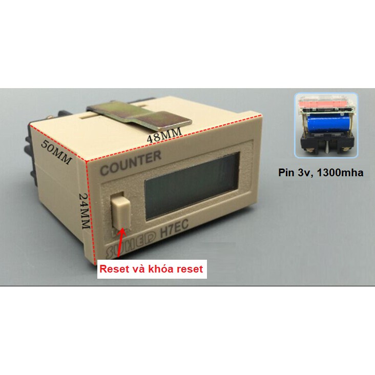 Bộ Đếm Counter H7EC-BVLM Có Pin Nuôi | Shopee Việt Nam