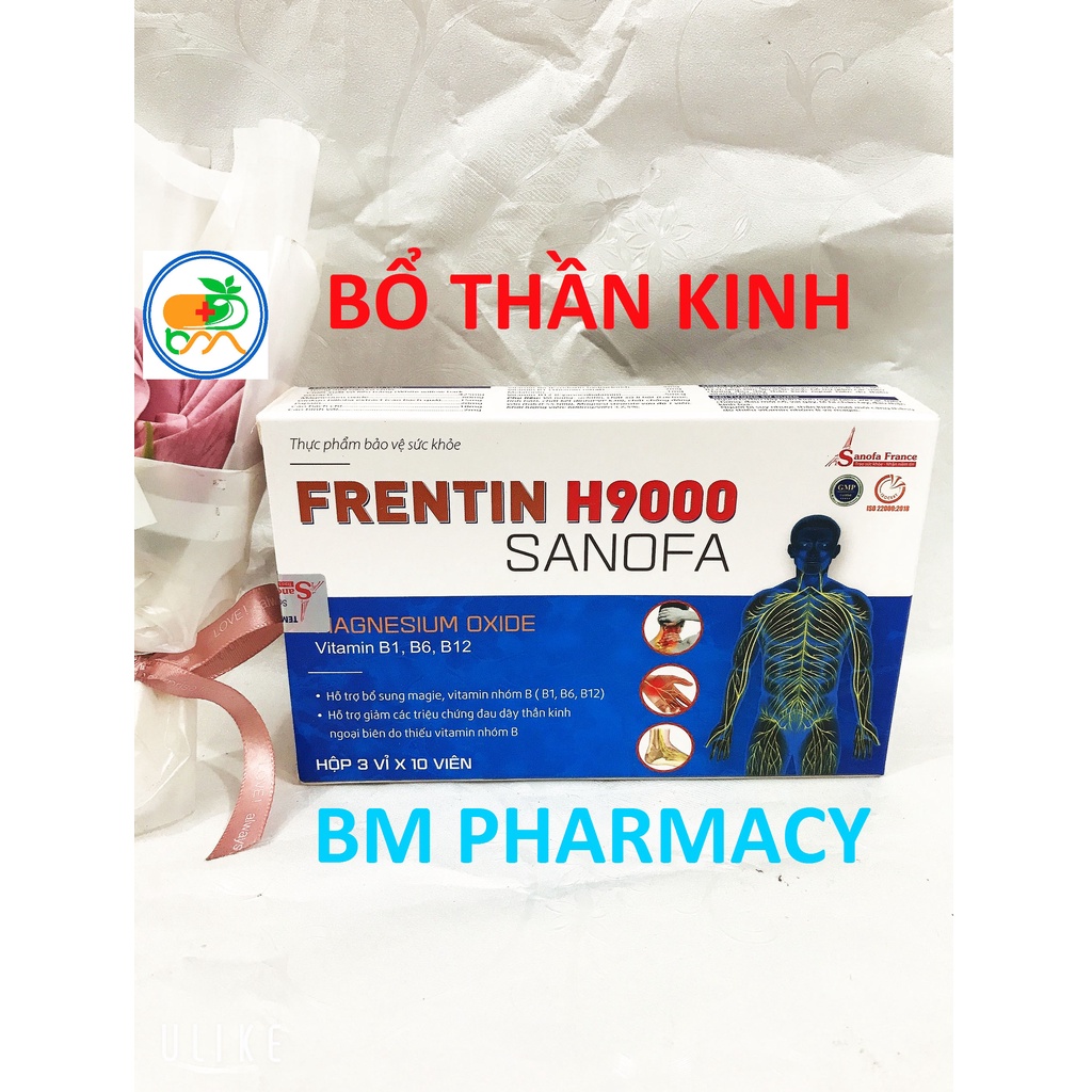 Viên uống bổ thần kinh FRENTIN H9000 SANOFA, giúp bổ sung Vitamin nhóm ...