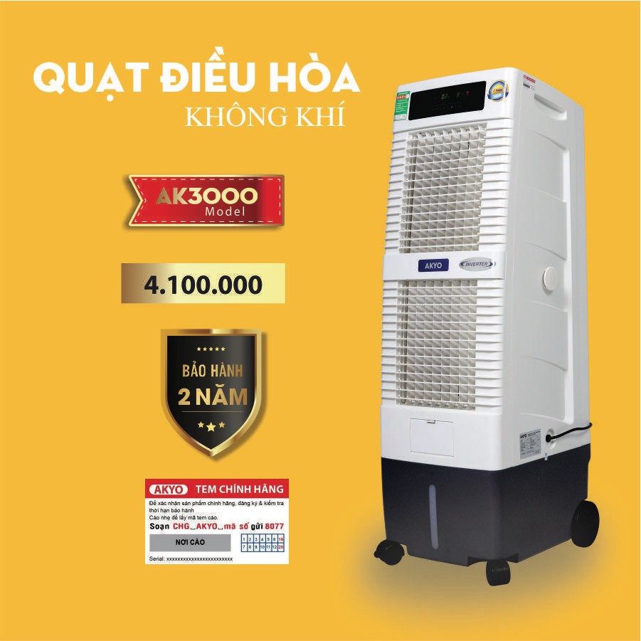 Quạt điều hòa AKYO AK3000 công nghệ Nhật nhập khẩu Thailand | Shopee ...