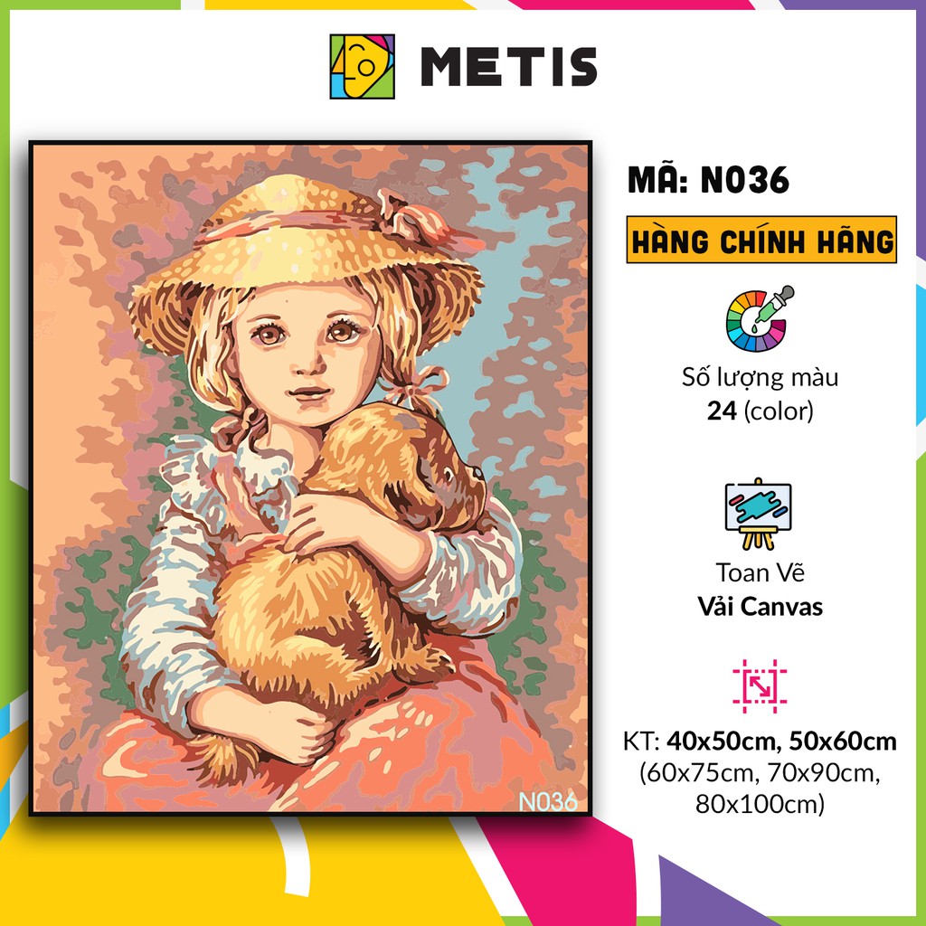 Tranh tô màu số hoá METIS Tranh Nàng thơ N036 | Shopee Việt Nam