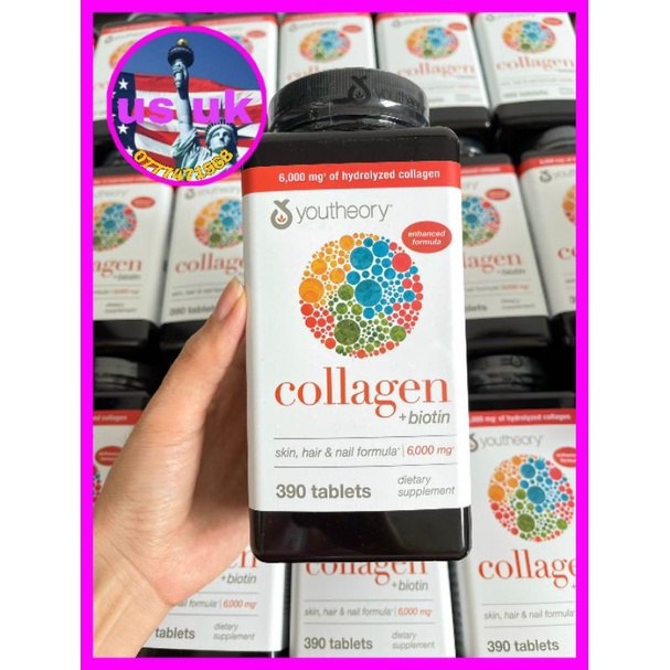 collagen Youtheory Advanced Type 1,2&3 - Collagen +biotin 6000mg ...