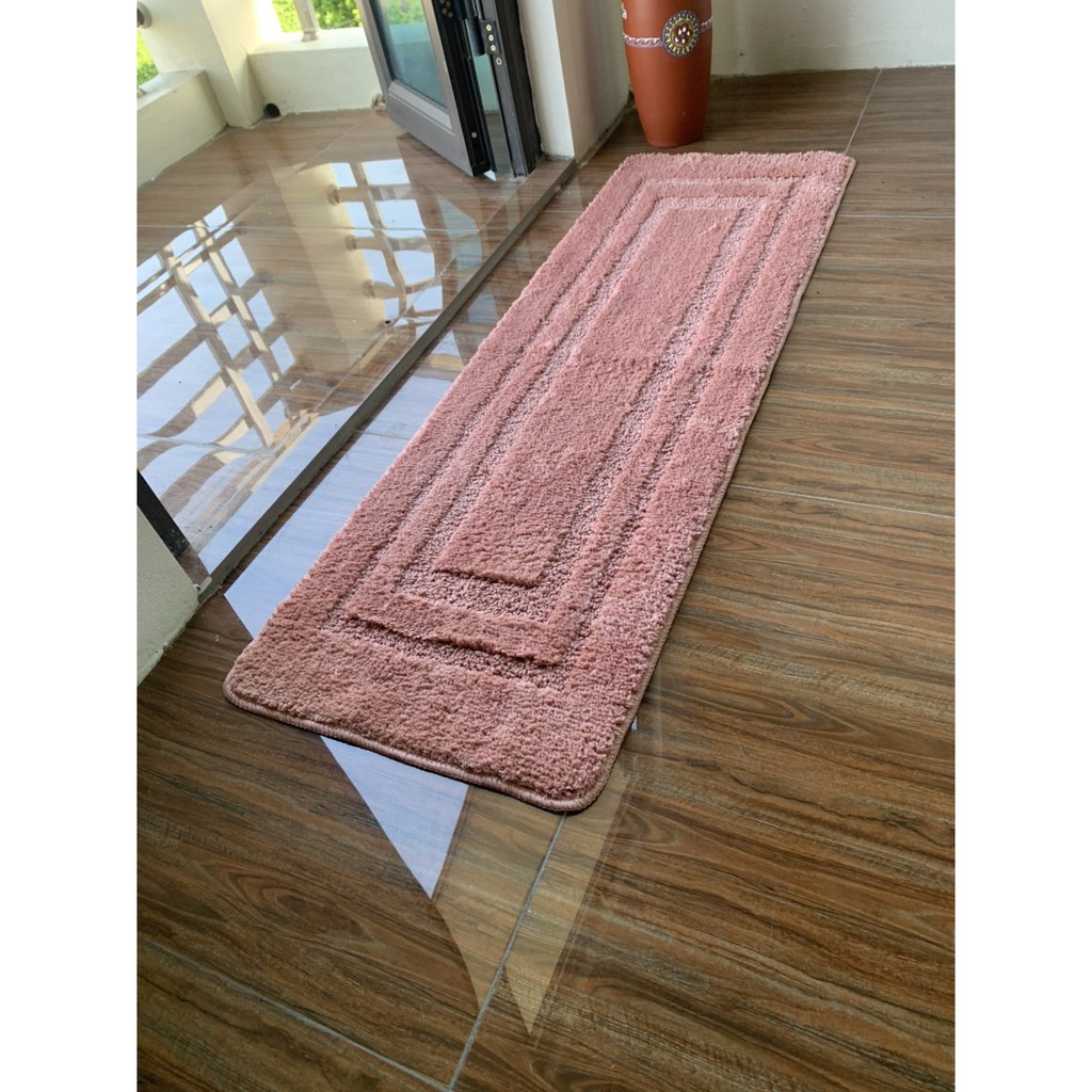 Thảm lau chân, thảm decor [Siêu thấm hút] sợi bông cotton 100% siêu mềm mại-2 kt 40x60/40x120cm ...