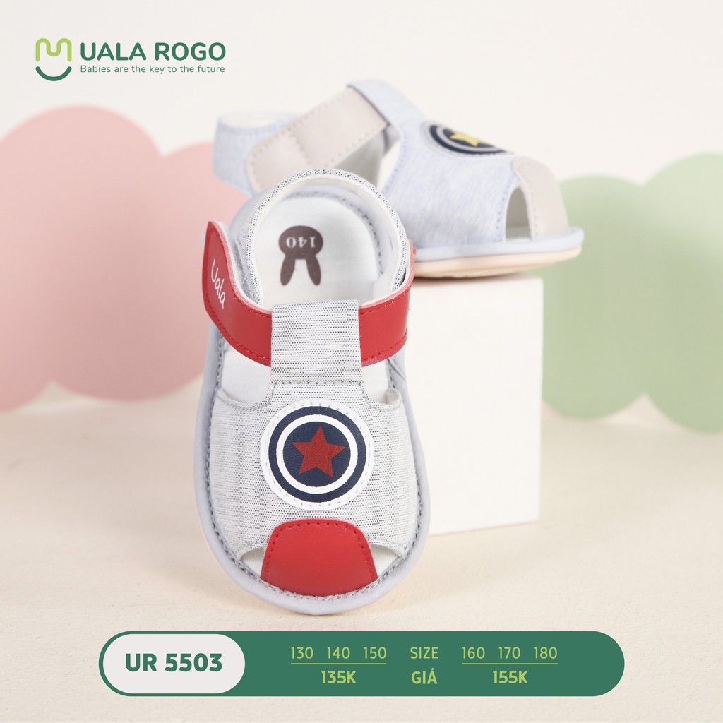 [UALA ROGO] Dép tập đi quai dán cho bé trai bé gái hãng UALA ROGO mềm ...