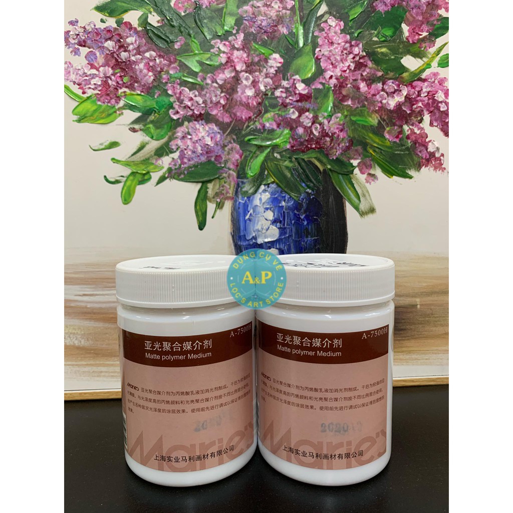 Matte Polymer Medium Marie's 500ml (Phủ Mờ bảo vệ tranh Acrylic ...