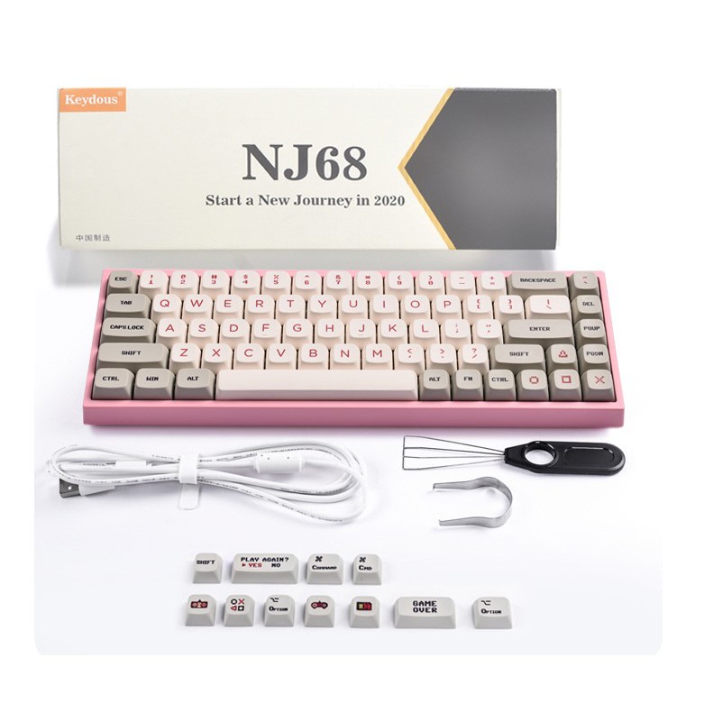 NJ68 HỒNG - BÀN PHÍM CƠ KEYDOUS NJ 68 [ BLUTOOTH RGB HOTSWAP] | Shopee ...