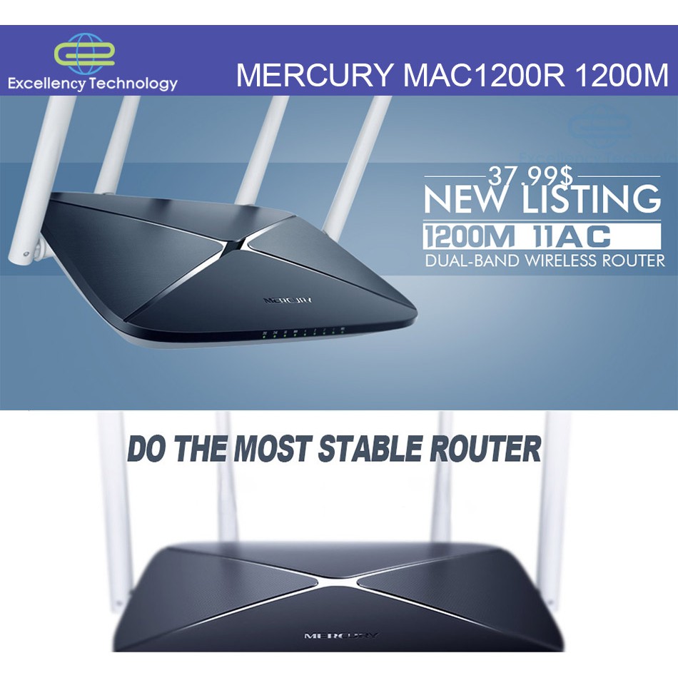 Bộ phát wifi Mercury 1200M 11AC, 4 ăng ten 5dbi new 100% | Shopee Việt Nam
