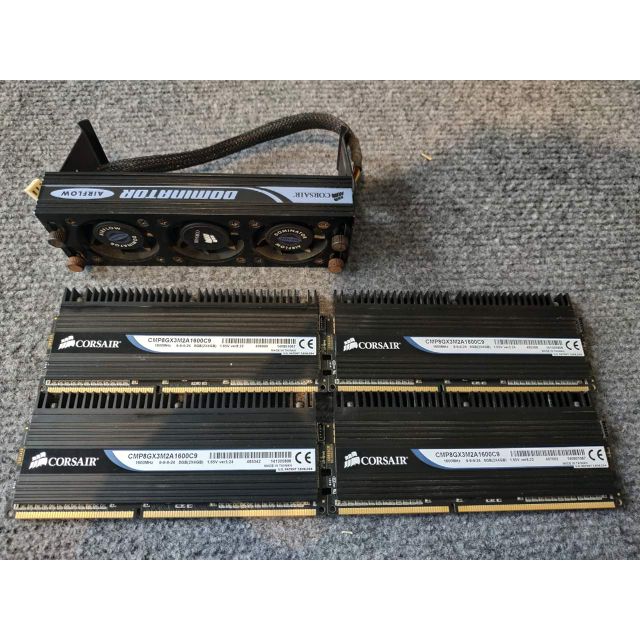 Kit ram DDR3 16GB (4x4GB) Corsair Dominator GT bus 1600 kèm Airflow ...